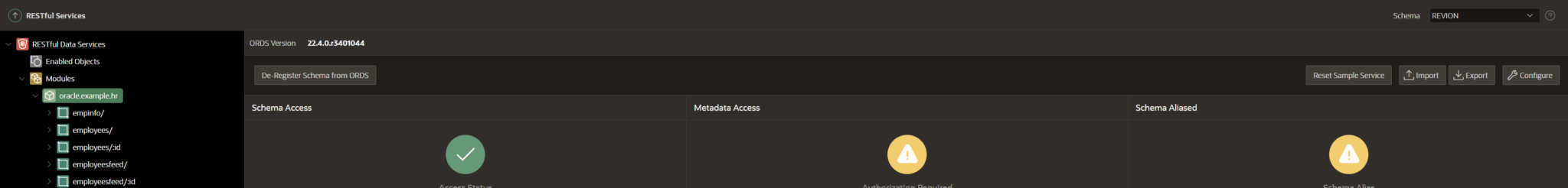 How To Export Restful Apis In Oracle Application Express Database Cloud Hosting